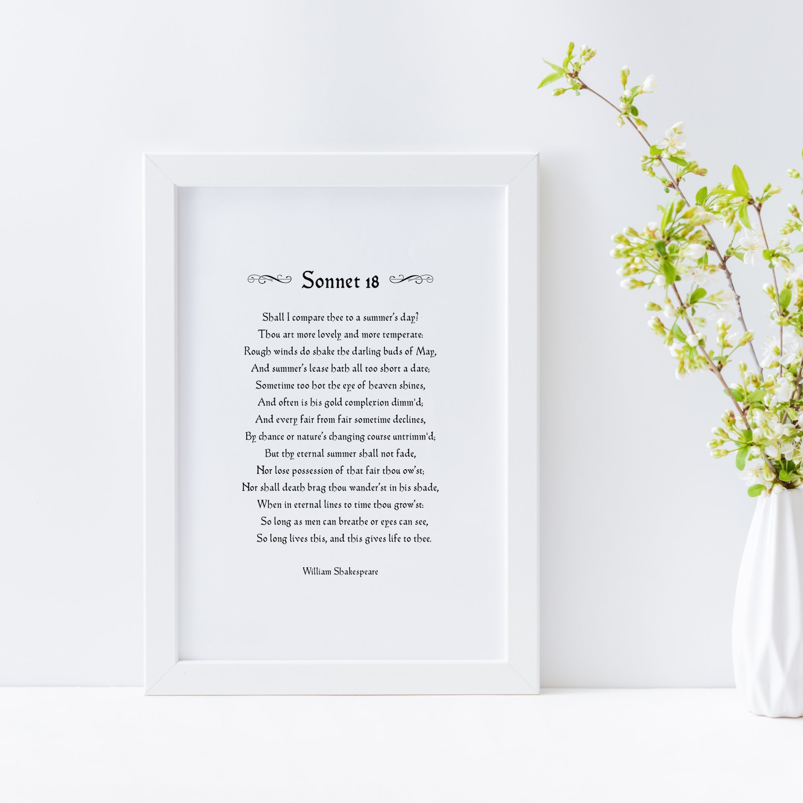 Shall I Compare Thee to A Summer's Day? Print | Romantic Wall Art ...