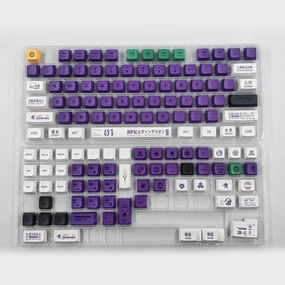 Evangelion EVA01 Theme Keycaps Full Set for Mechanical Keyboard DIY Key ...