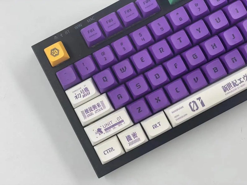 Evangelion EVA01 Theme Keycaps Full Set for Mechanical Keyboard DIY Key ...