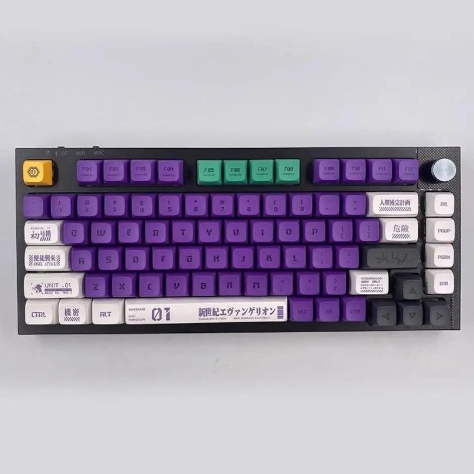 Evangelion EVA01 Theme Keycaps Full Set for Mechanical Keyboard DIY Key ...