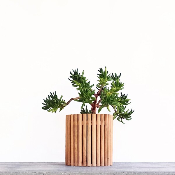 Wood Plant Pot - Etsy