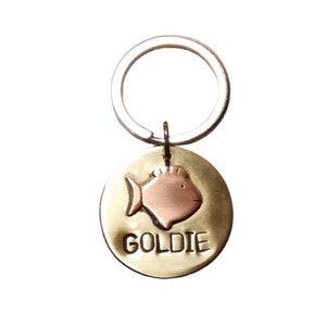 Personalized Fish Dog Tag ID for Collar Tag With Stamped Front Name ...