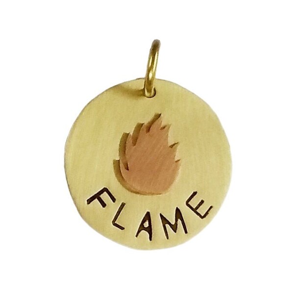 Flame Dog Tag - Etsy