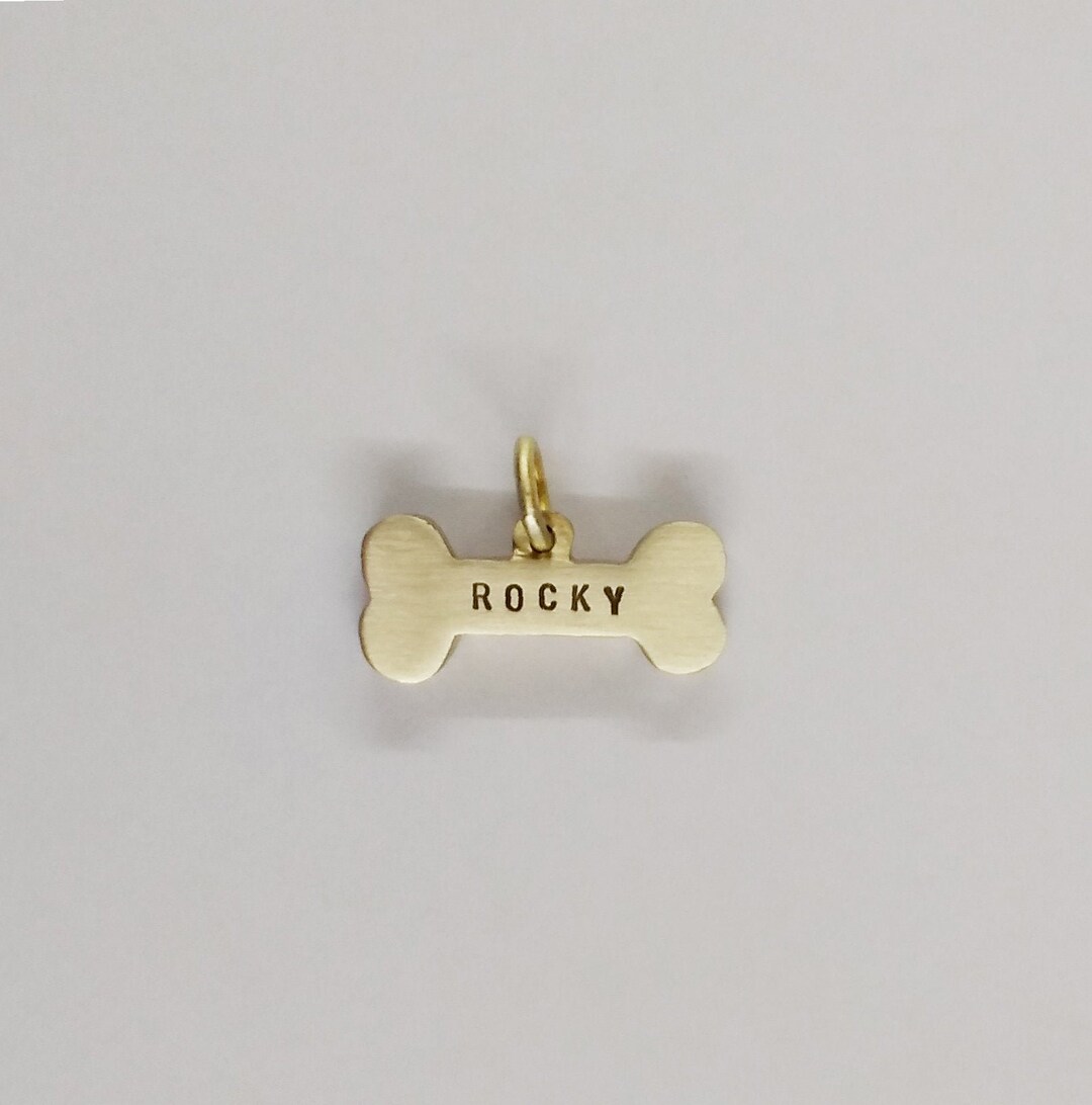 Personalized Unique Bone Tag ID for Dog Collar Tag With Stamped Front ...