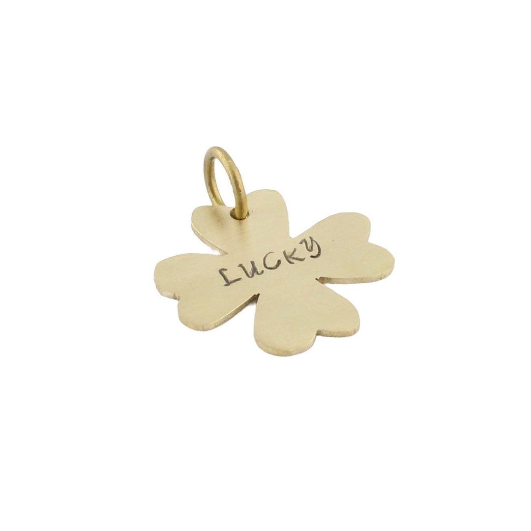 Lucky Clover Pet ID Tag, Custom Engraved Dog Tag - Etsy