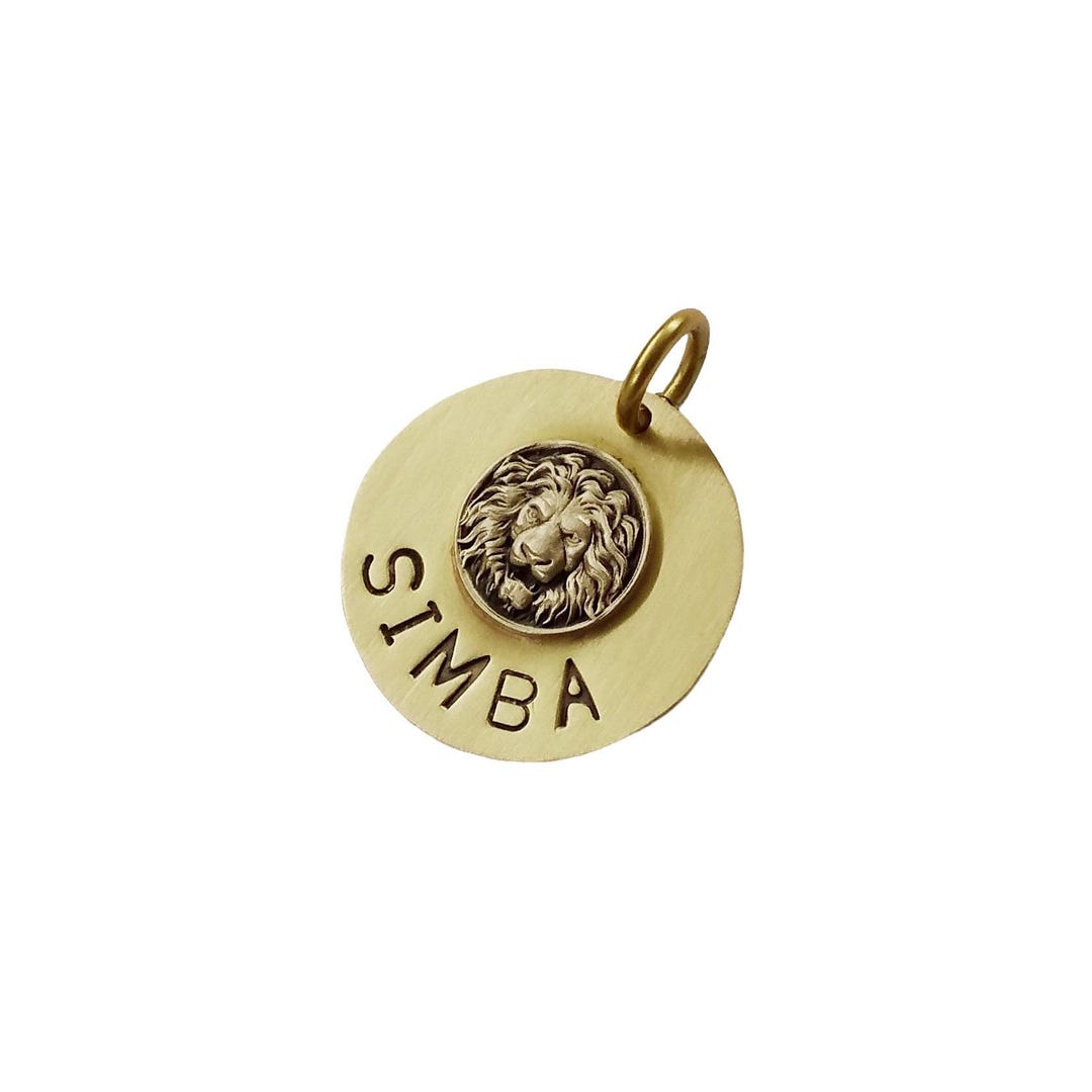 Custom Lion Dog Tag, Lion King Pet ID Tag With Name, Simba Symbol Dog ...