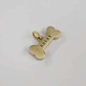 Personalized Unique Bone Tag ID for Dog Collar Tag With Stamped Front ...
