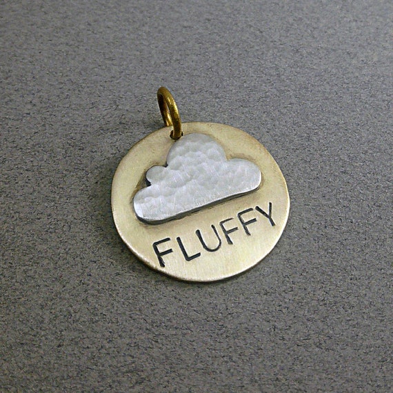 Personalized Dog Tag ID Fluffy Cloud for Collar Tag With - Etsy