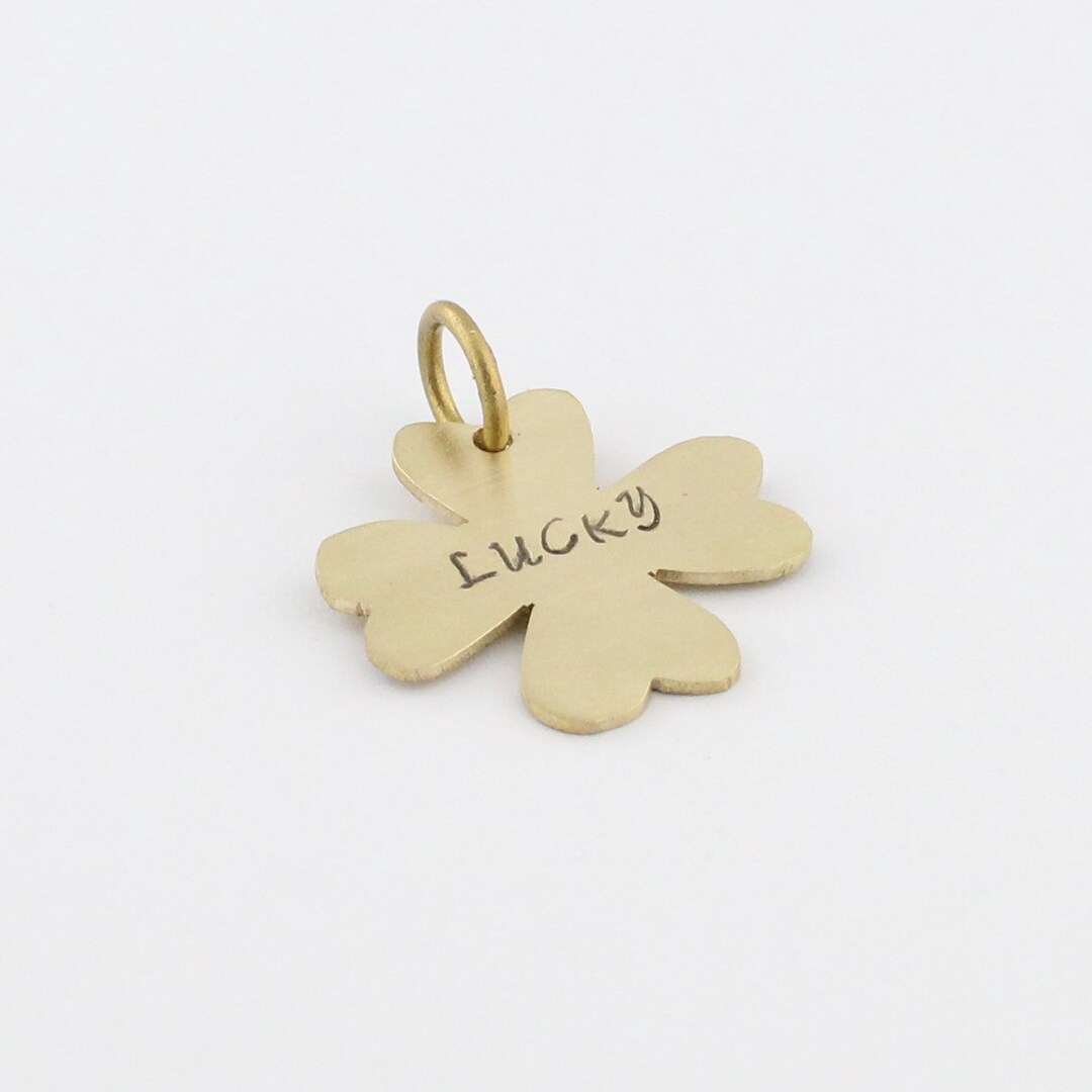Personalized Lucky Clover Dog Tag ID for Collar Tag With - Etsy