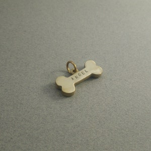 Personalized Big Bone Dog Tag ID for Collar Tag With Stamped Front Name ...