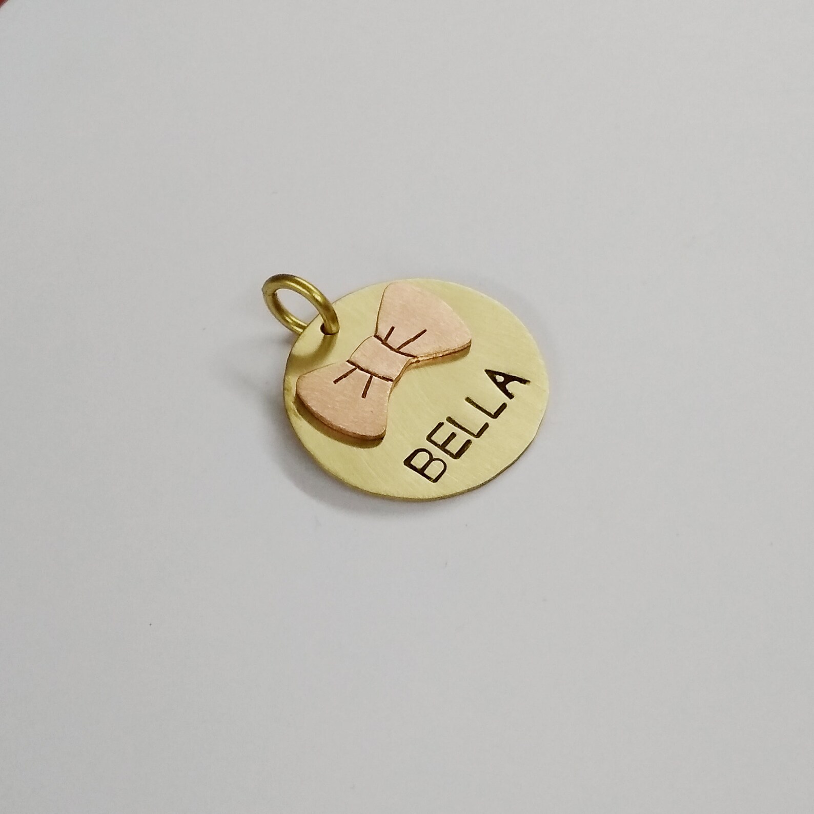 Personalized Ribbon Dog Tag ID for Collar Tag ID With Stamped - Etsy
