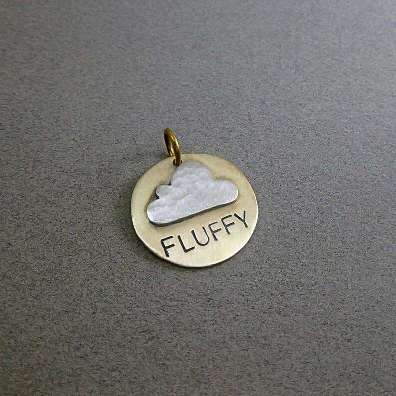 Personalized Dog Tag ID Fluffy Cloud for Collar Tag With - Etsy