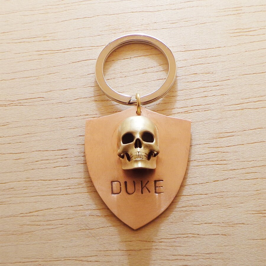 Personalized Dog Tag ID 3D Skull for Dog Collar With Stamped - Etsy