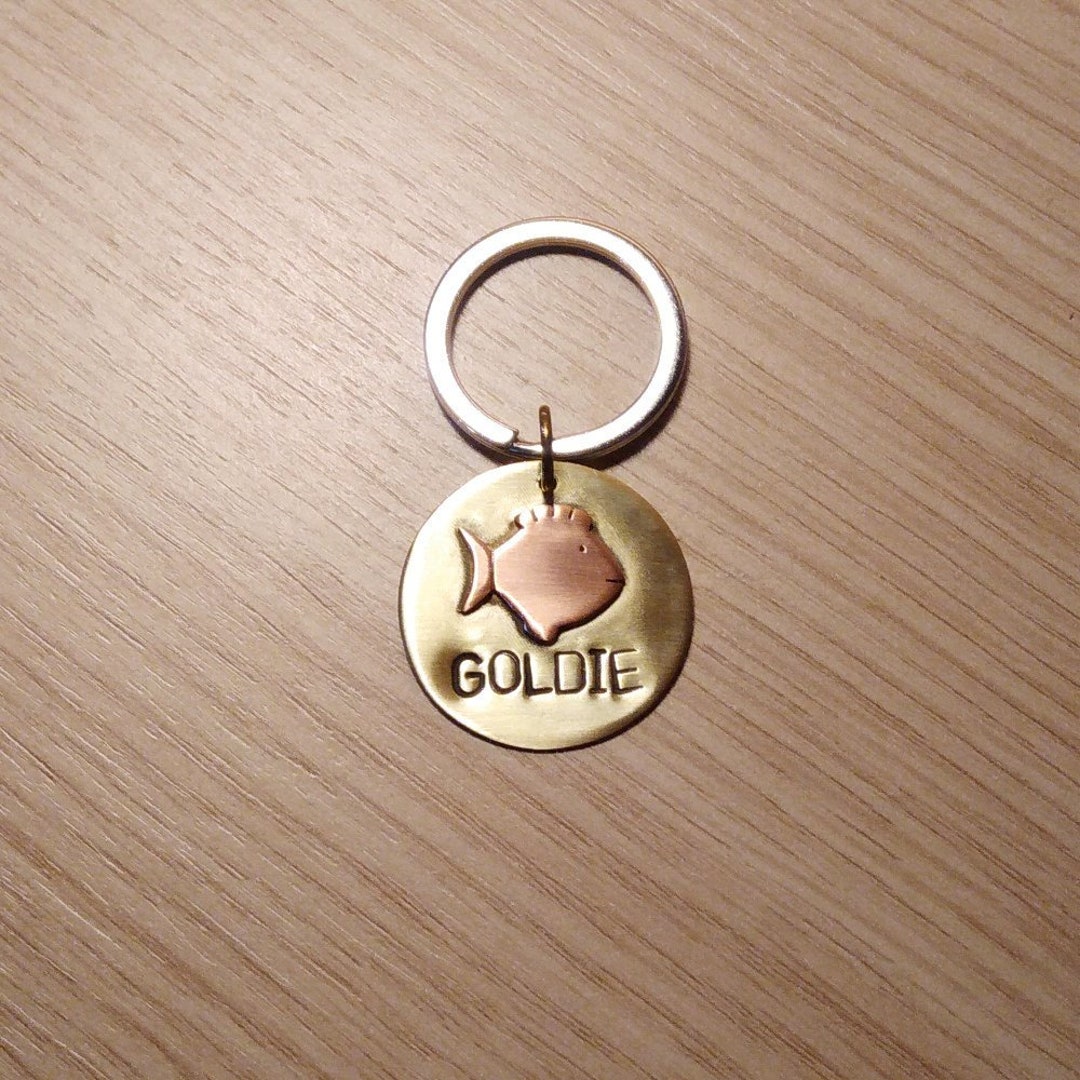 Personalized Fish Dog Tag ID for Collar Tag With Stamped Front - Etsy