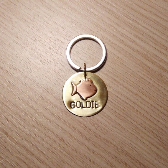 Personalized Fish Dog Tag ID for Collar Tag With Stamped Front - Etsy