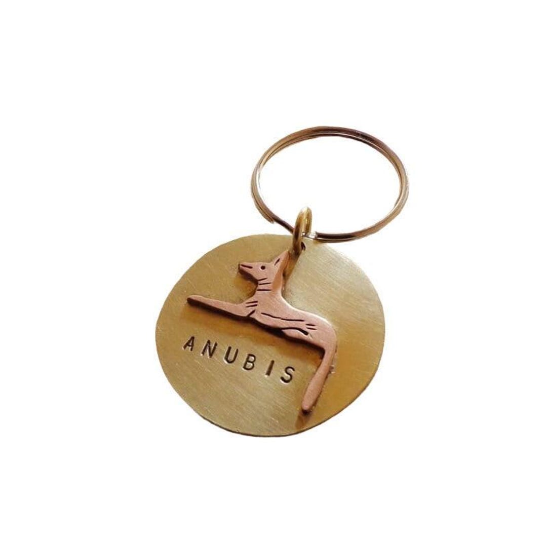 Anubis Dog Tag, Custom Egyptian God Pet ID Tag With Name and Phone ...