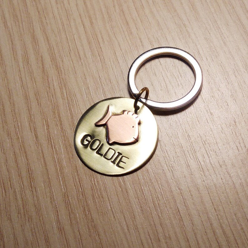 Personalized Fish Dog Tag ID for Collar Tag With Stamped Front - Etsy