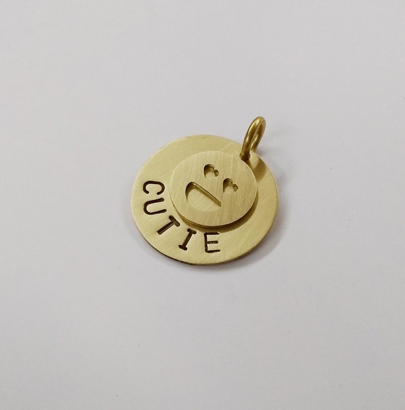 Personalized Smile Love Eyes Emoji Dog Tag ID for Dog Collar - Etsy