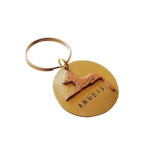 Personalized Dog Tag ID Anubis Egyptian God for Collar With Stamped ...