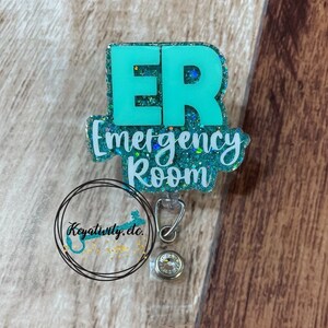 Emergency Room Badge Reel • ER Medic Nurse Emergencies Medical ...