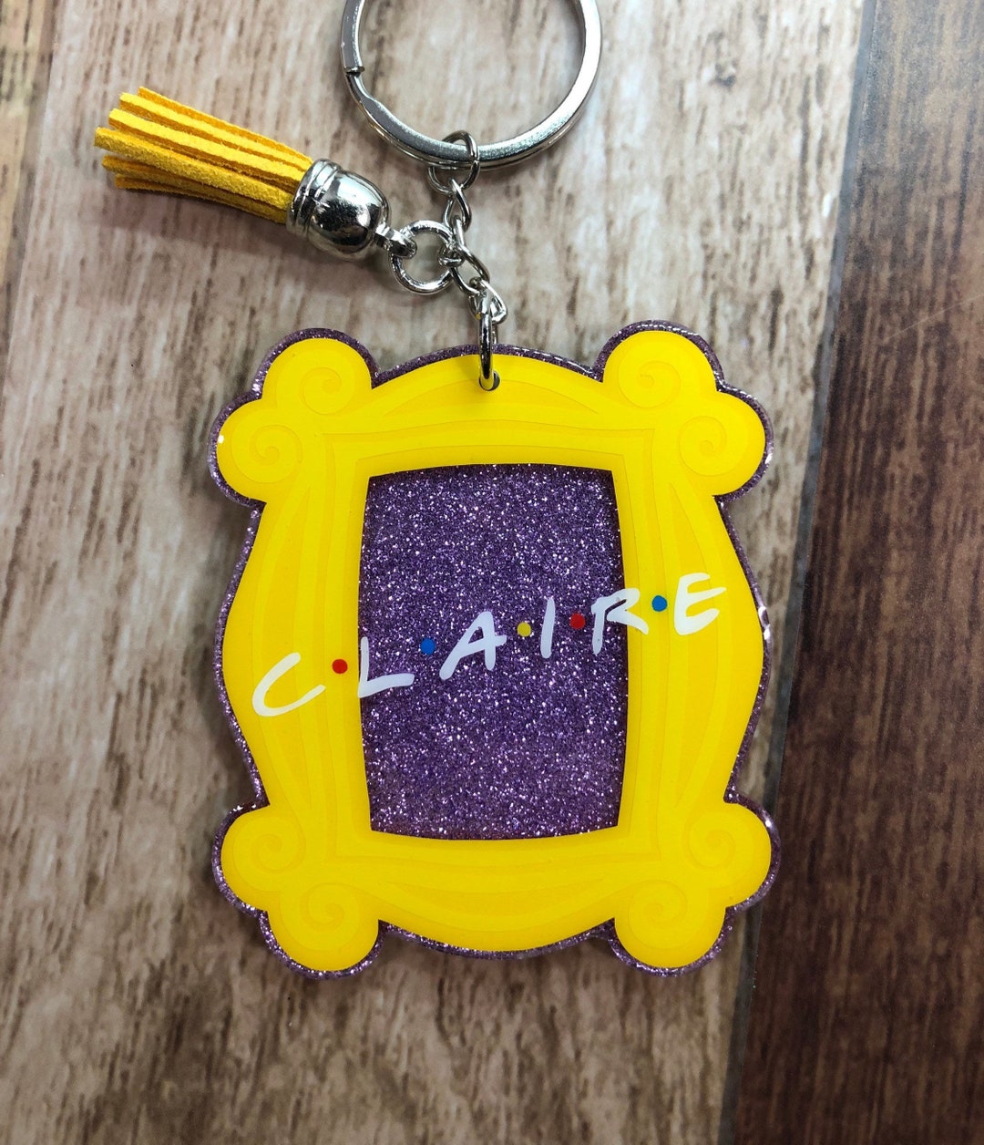 Friends Frame Keychain • How You Doin Monica’s Door Purple Yellow Frame ...