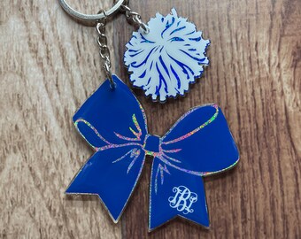 Cheer Bow Key Chain - Etsy