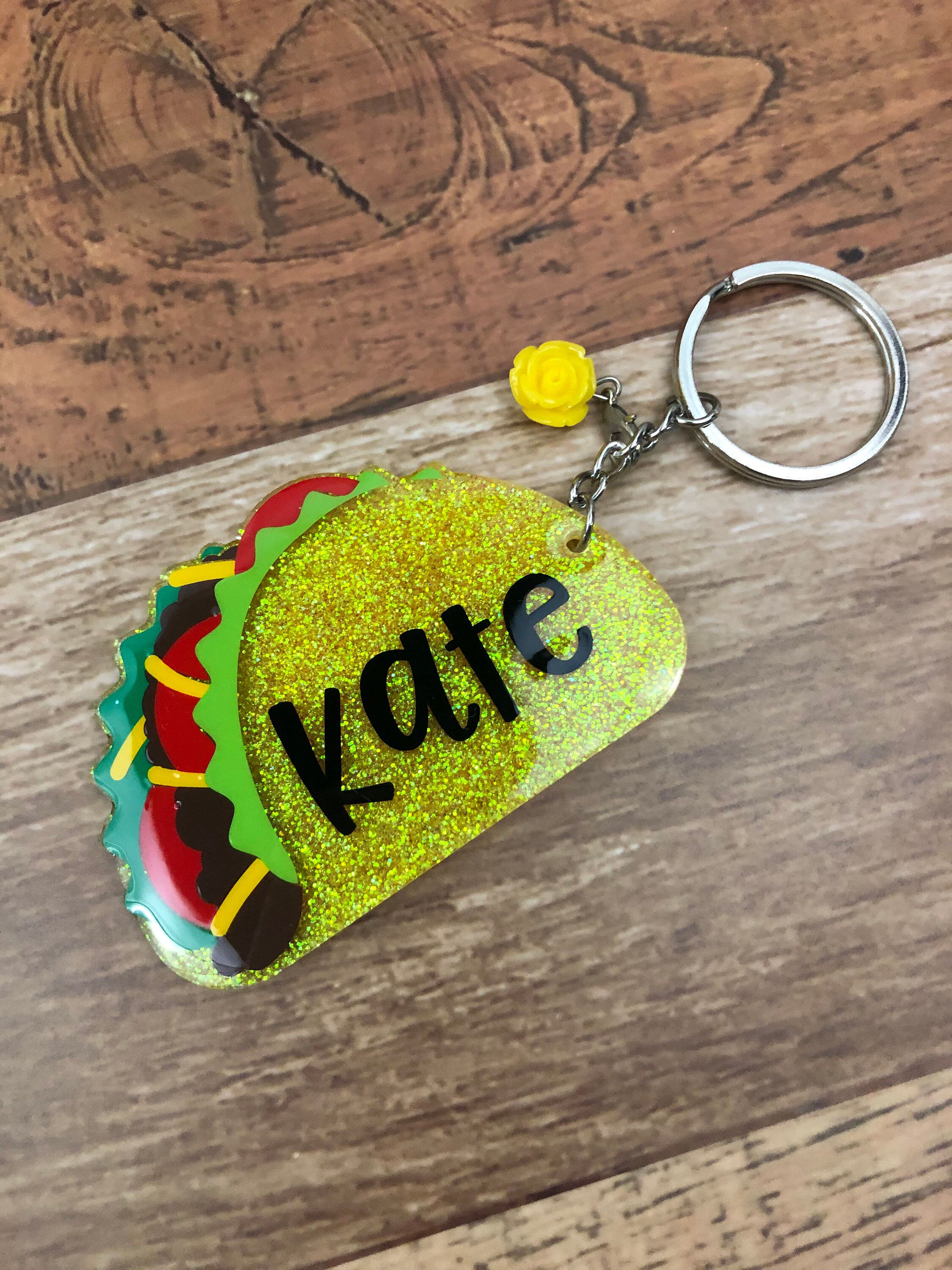 Taco Keychain Taco Tuesday Mexican Peace Love Tacos Spanish | Etsy