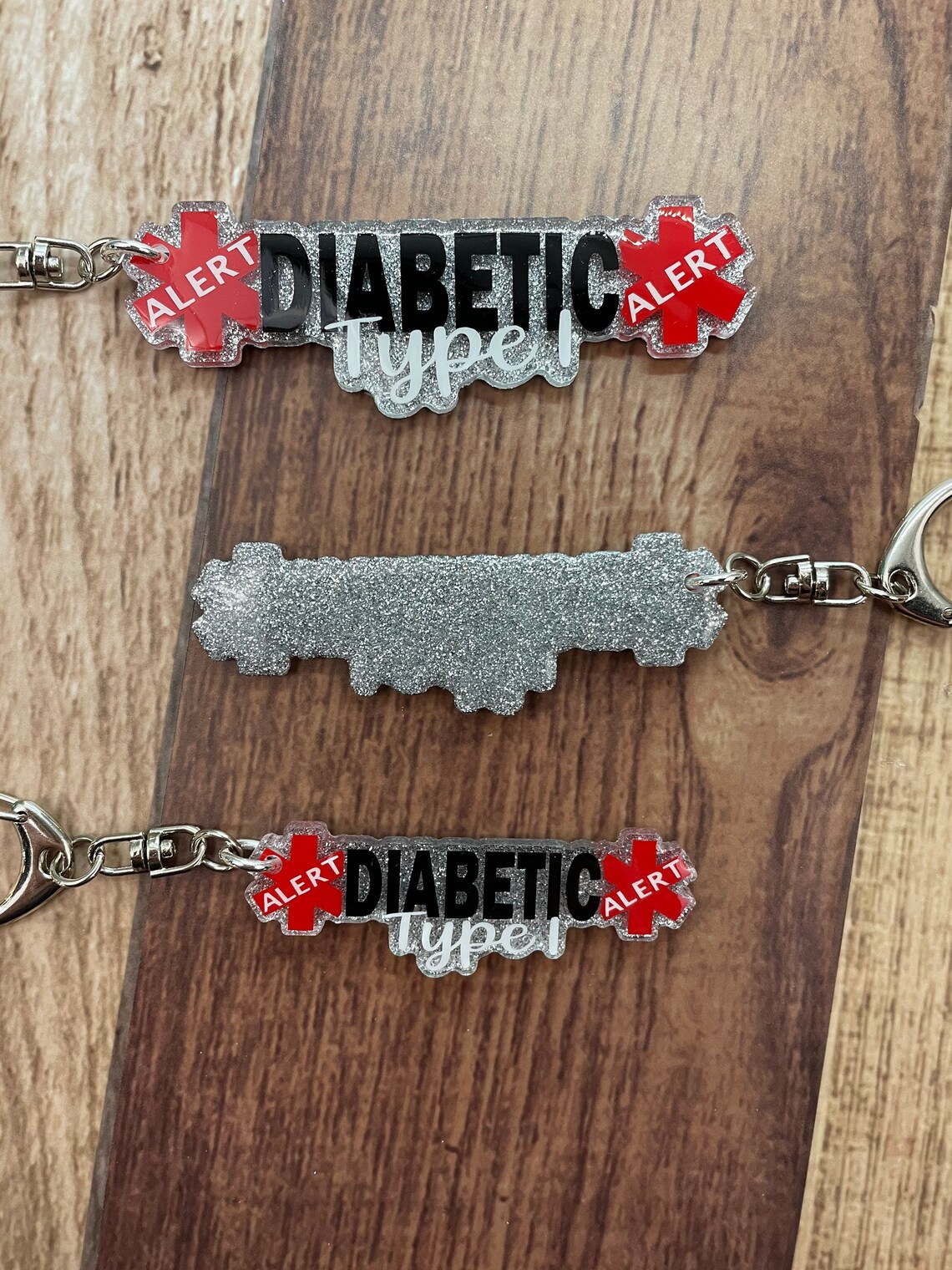 Diabetic Alert Tag Type 1 2 One or Two Diabetes Silver - Etsy