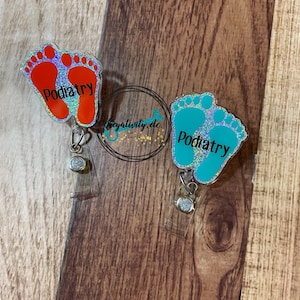 Podiatry Feet Badge Reel • Foot Podiatrist Medical Doctor Office Nurse ...