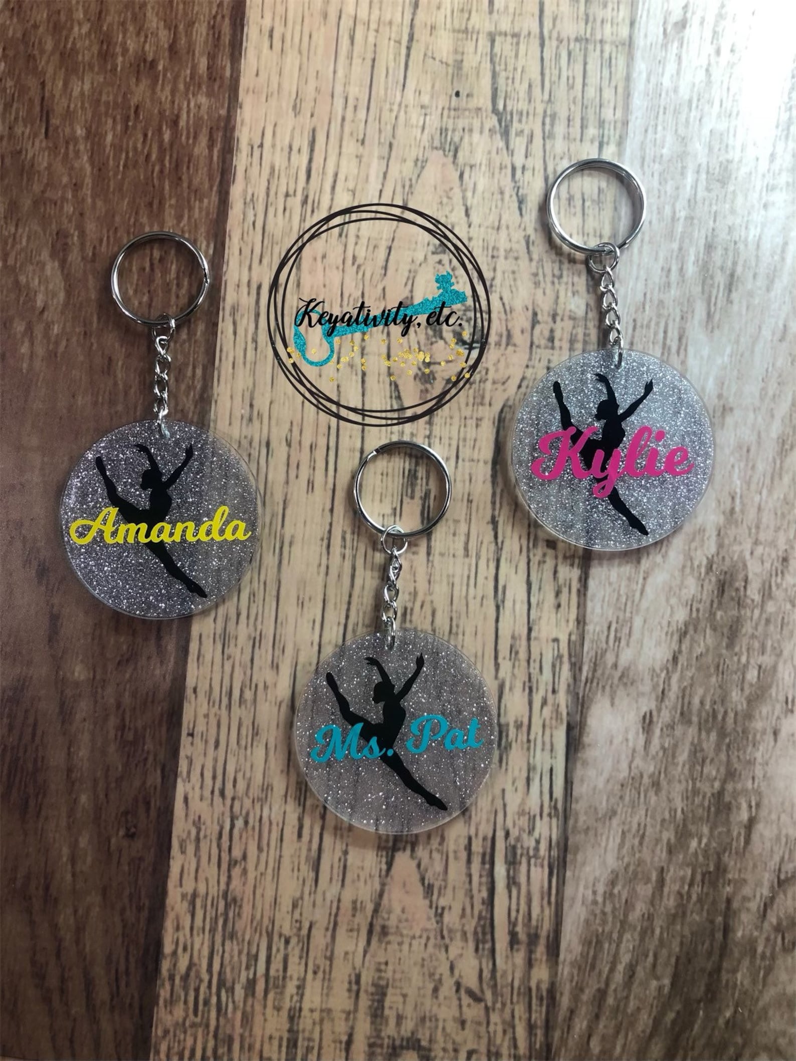 Dance Glitter Keychain Made to Order You Choose Colors | Etsy