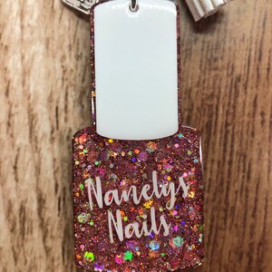 Nail Polish Keychain • Glitter Tassel Key Chain • Made to Order You ...