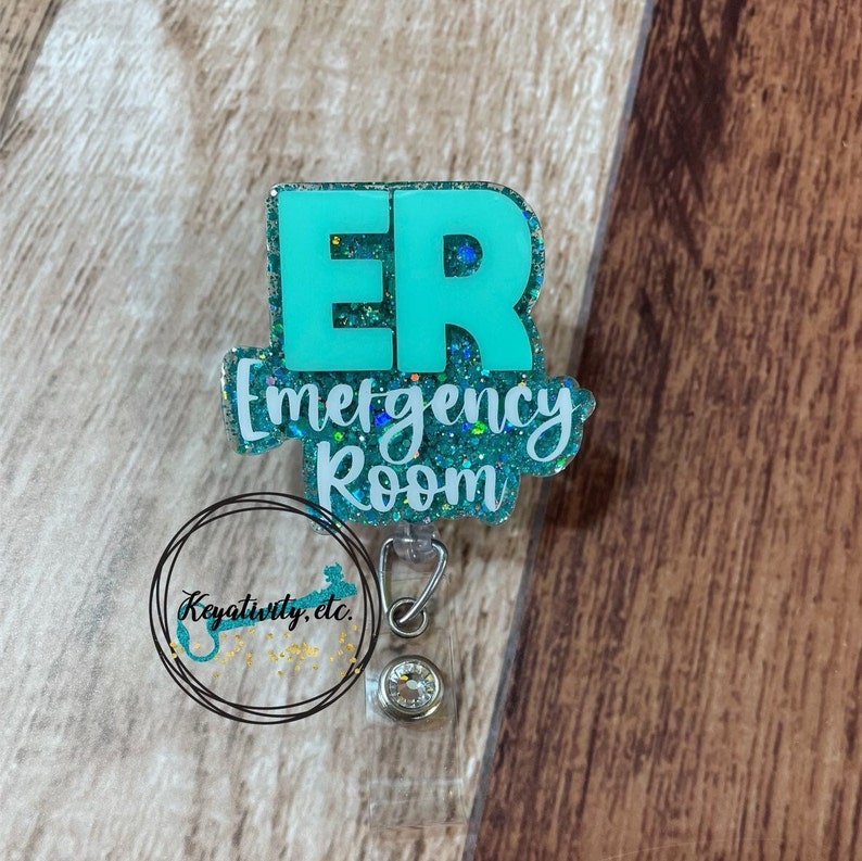 Emergency Room Badge Reel • ER Medic Nurse Emergencies Medical ...