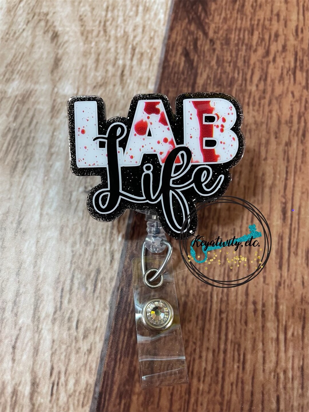 Lab Life Badge Reel • Laboratory Tech Laboratories Technician Blood ...