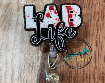 Black Lab Badge Reel - Etsy