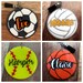 Glitter Sports Keychain Circle Ball Key Chain Gift Team Logo - Etsy