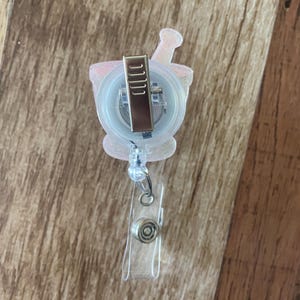 Light Pink Mortar and Pestle Pharmacist Badge Reel • Pharmacy Tech Week ...