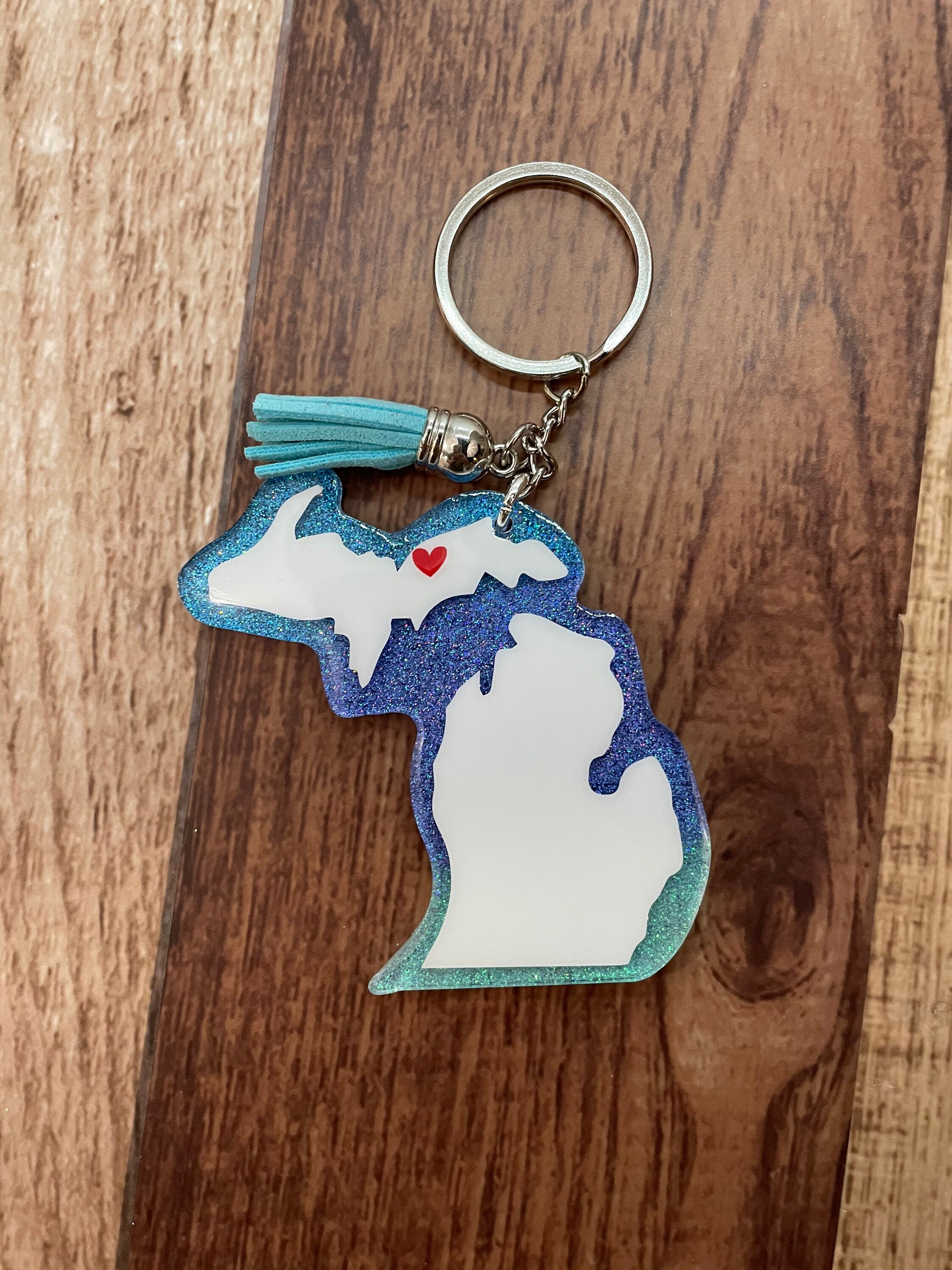 Michigan Keychain Mitten Home State UP Lower Peninsula Great | Etsy