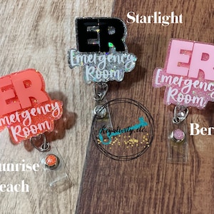 Emergency Room Badge Reel • ER Medic Nurse Emergencies Medical ...