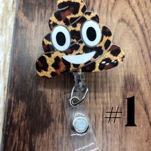 Cheetah Leopard Poop Emoji Badge Reel Stomach - Etsy
