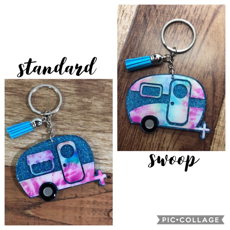Tie Dye Camper Keychain Summer Camp Fifth Wheel Retro - Etsy