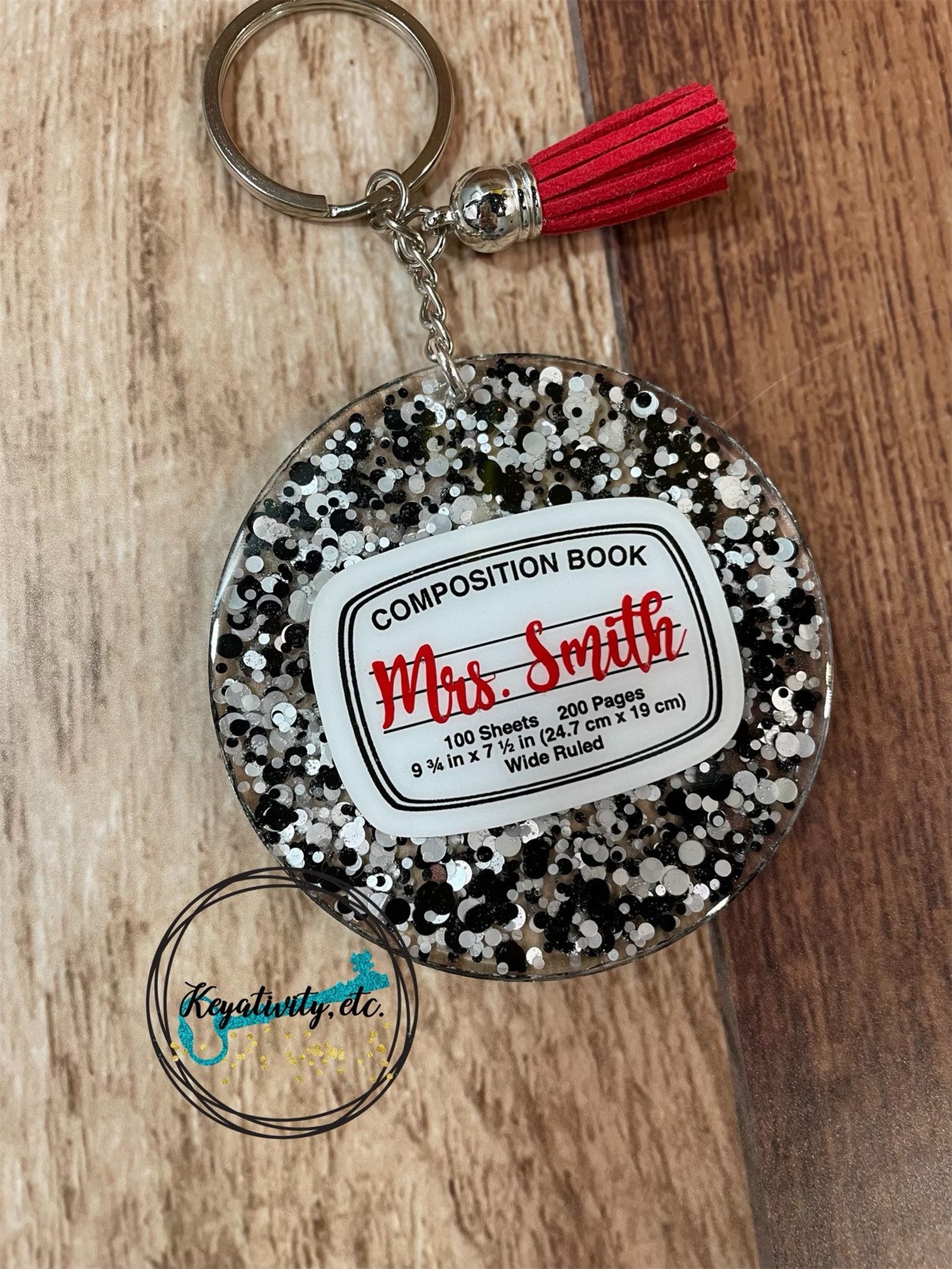 Composition Notebook Keychain Writing Book Teacher Gift - Etsy