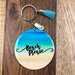 Beach Please Keychain Sand Beachy Scene Summer Lake Sky Flip Flop ...