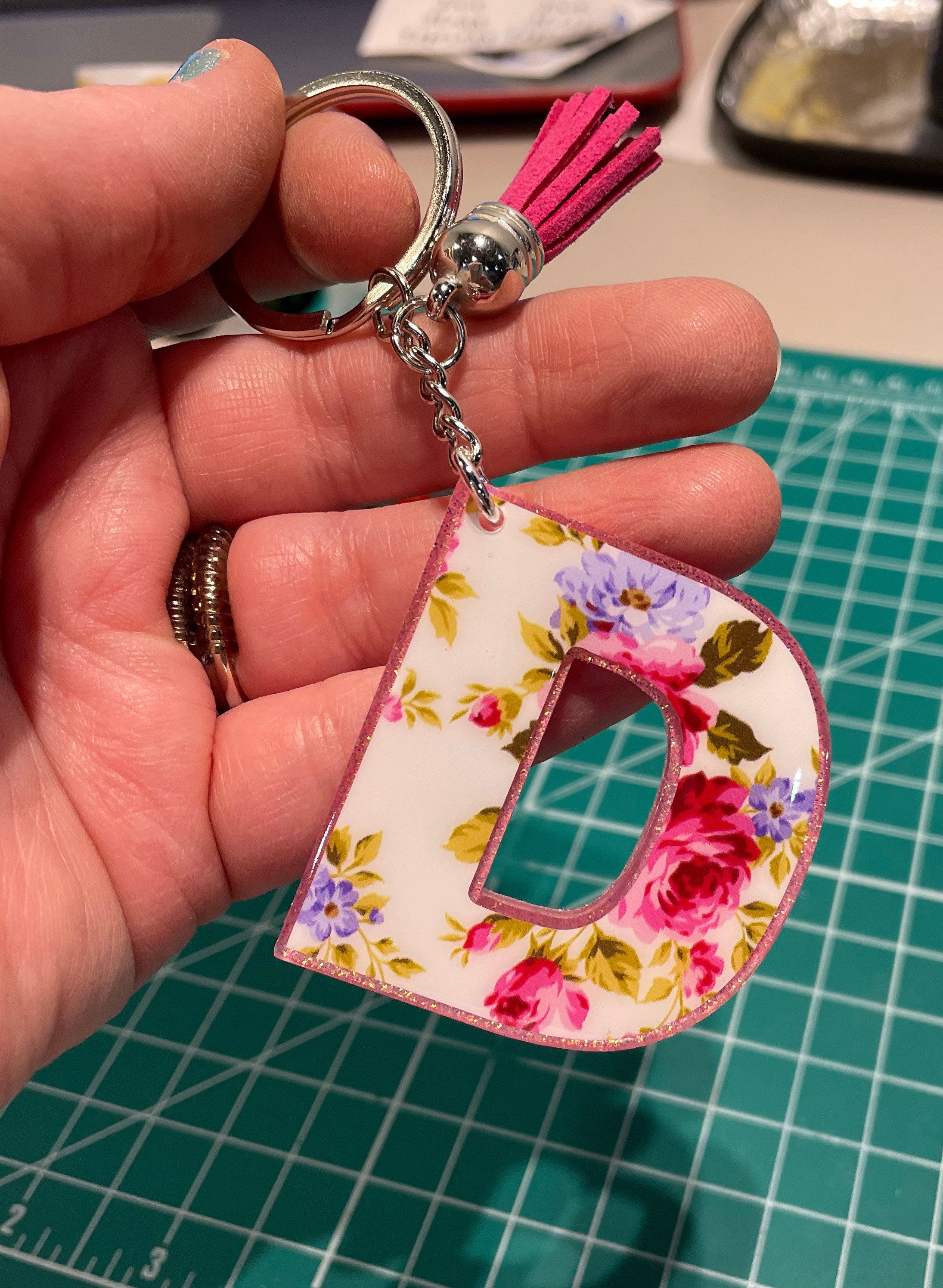 CUSTOM Acrylic Initial Keychain Letter Monogram First Name - Etsy