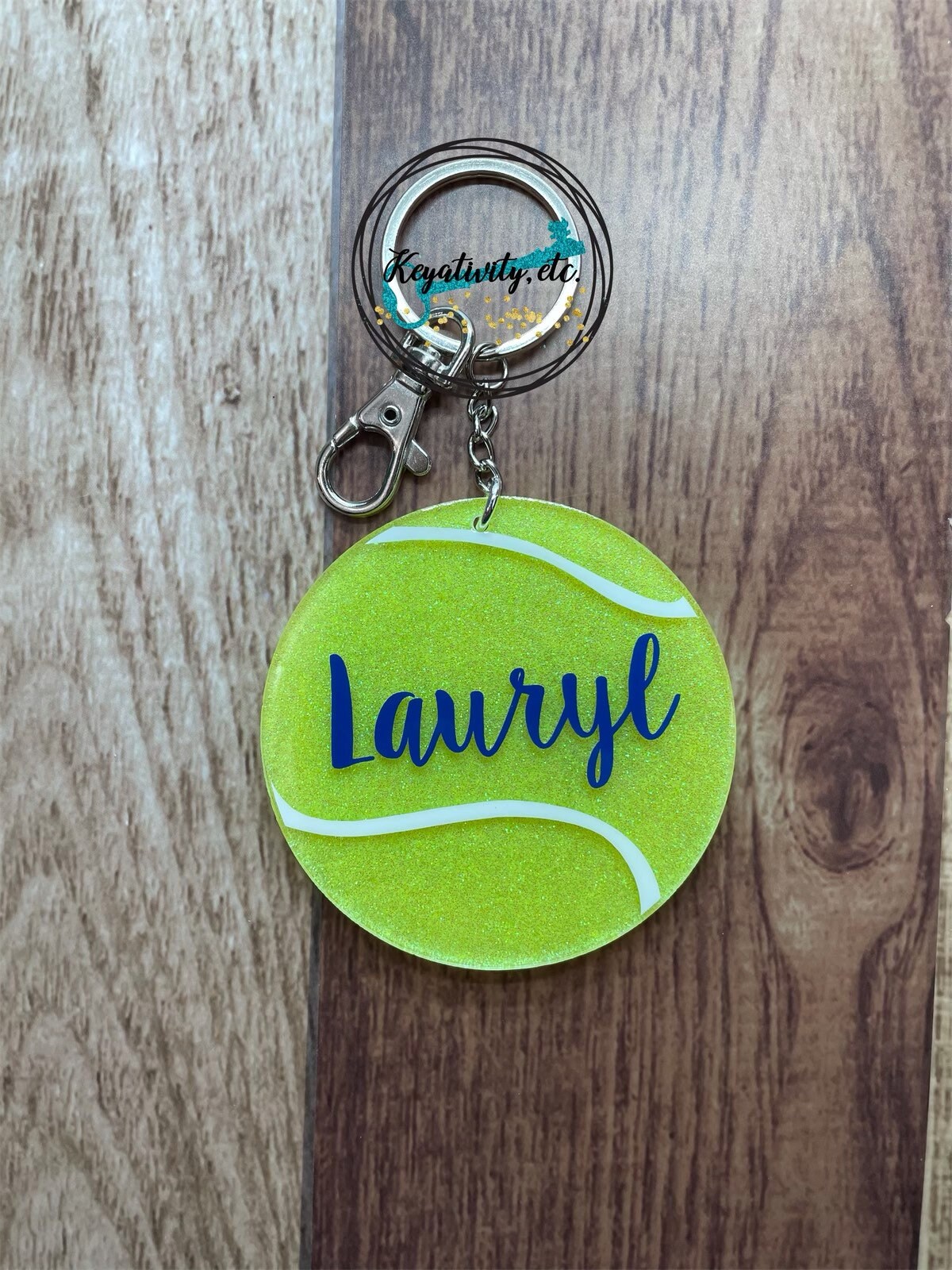 Glitter Sports Keychain Circle Ball Key Chain Gift Team Logo | Etsy