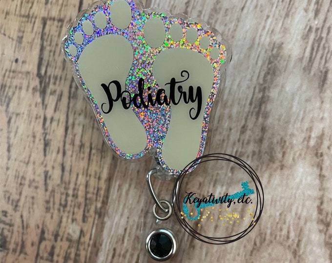 Podiatry Feet Badge Reel • Foot Podiatrist Medical Doctor Office Nurse ...