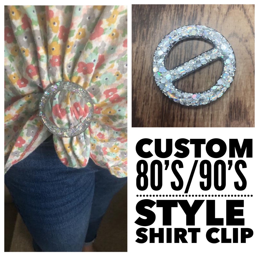 CUSTOM Shirt Clip Slide • Clips for Shirt Tunic Clip 80's 90's Fashion ...