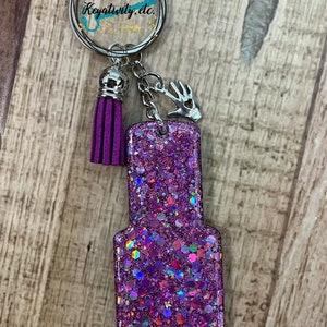 Nail Polish Keychain • Glitter Tassel Key Chain • Made to Order You ...
