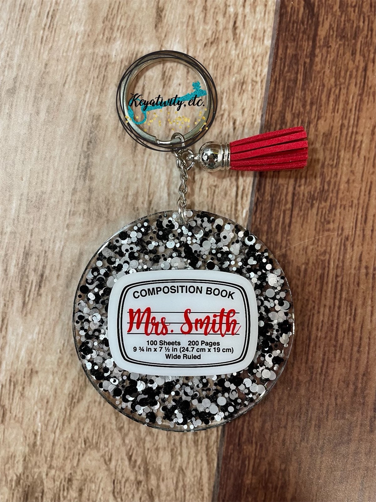 Composition Notebook Keychain Writing Book Teacher Gift - Etsy