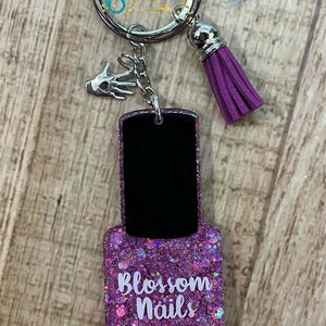 Nail Polish Keychain • Glitter Tassel Key Chain • Made to Order You ...