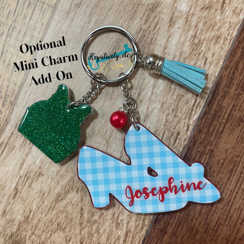 Ruby Red Slippers Keychain Wizard of Oz Dorothy Gingham - Etsy